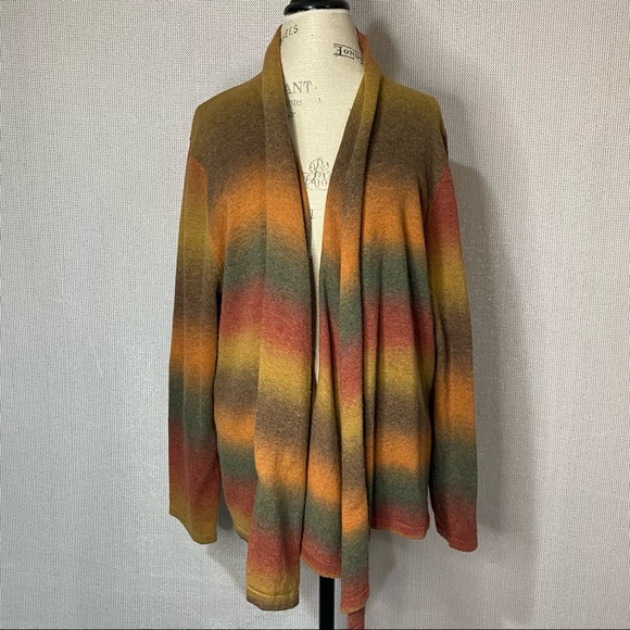 TanJay | Sweaters | Tanjay Multicolored Rainbow Open Front Cardigan ...